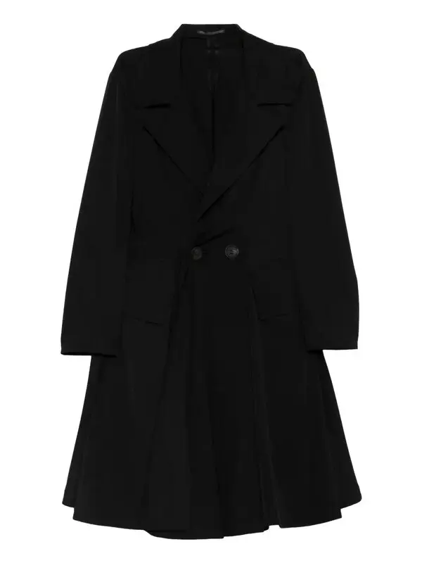 Yohji Yamamoto Notched-lapel Coat - Black