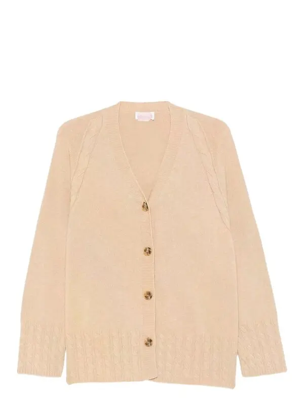 Marina Rinaldi Clarino Buttoned Cardigan - Brown