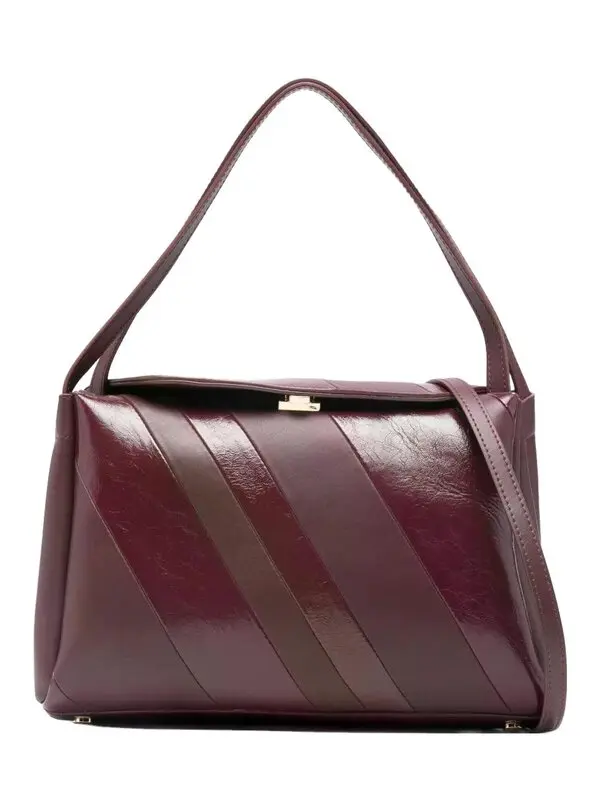 THEMOIRE Eudora Diagonal-stripe Shoulder Bag - Purple