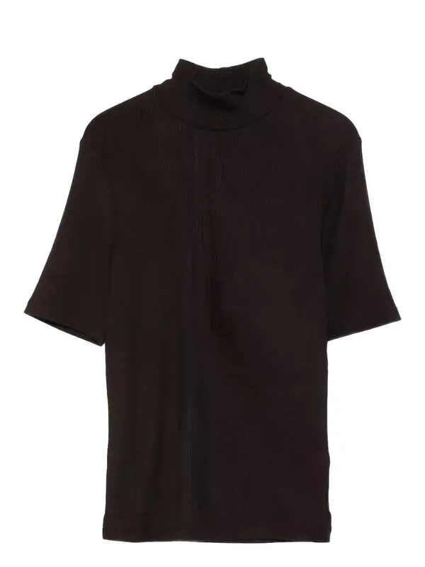 Marc O'polo Roll-neck Short-sleeve Top - Brown