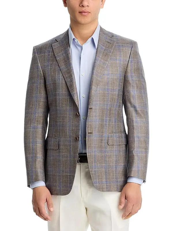 Canali Siena Plaid Sport Coat - Brown