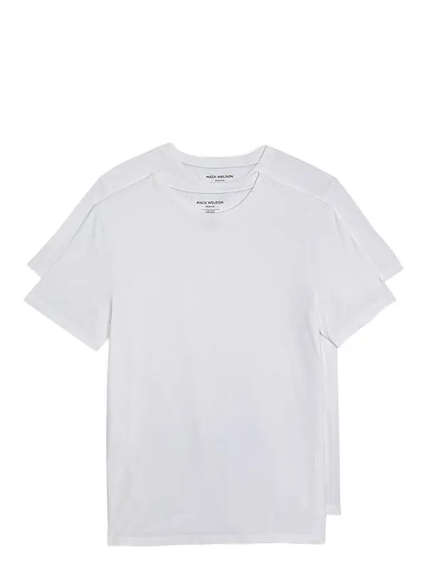 Mack Weldon Cloud Crew Tee, Pack Of 2 - Bright White
