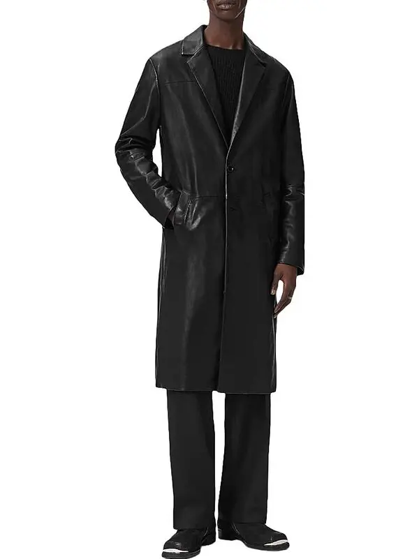 ALLSAINTS Marais Leather Coat - Black