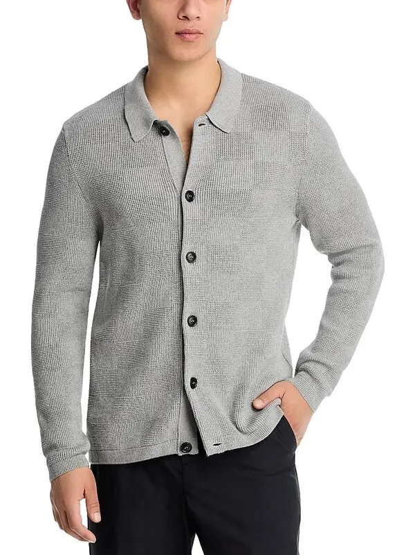 Barbour Falton Knitted Cardigan Sweater - Grey Marl
