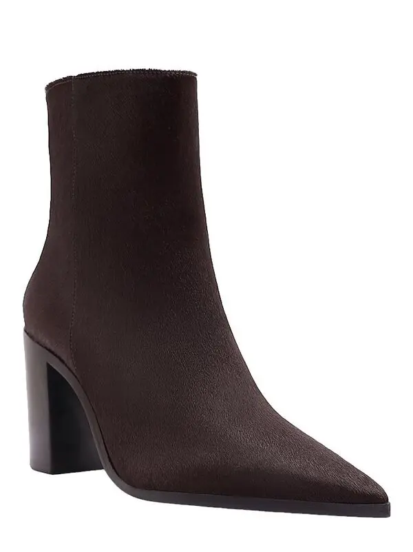 Schutz Mikki Block Heel Ankle Boots - New Bison