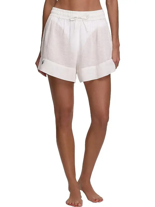 Polo Ralph Lauren Boyfriend Shorts Cover Up - Cream White