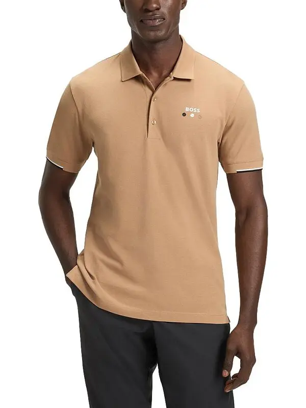 BOSS Paddy Open Polo Shirt - Medium Beige