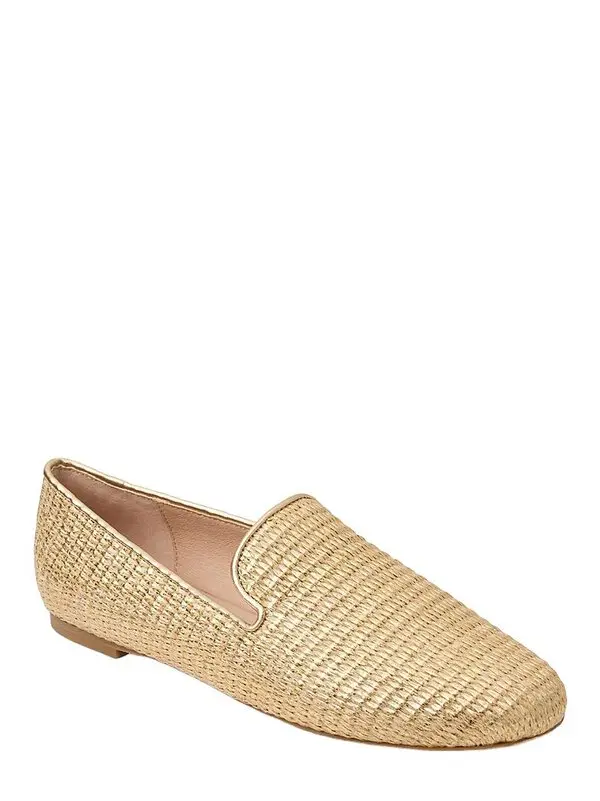 Jack Rogers Bradley Raffia Loafers - Gold