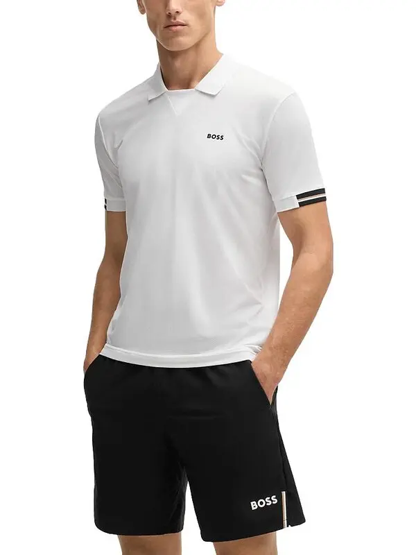 BOSS Palle Mesh Polo - White