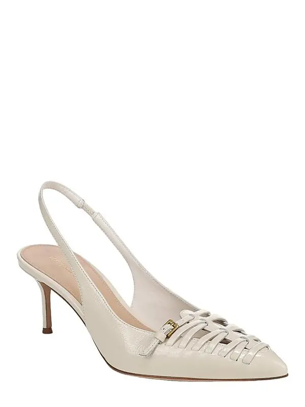 Veronica Beard Rashida Slingback Pumps - Ecru