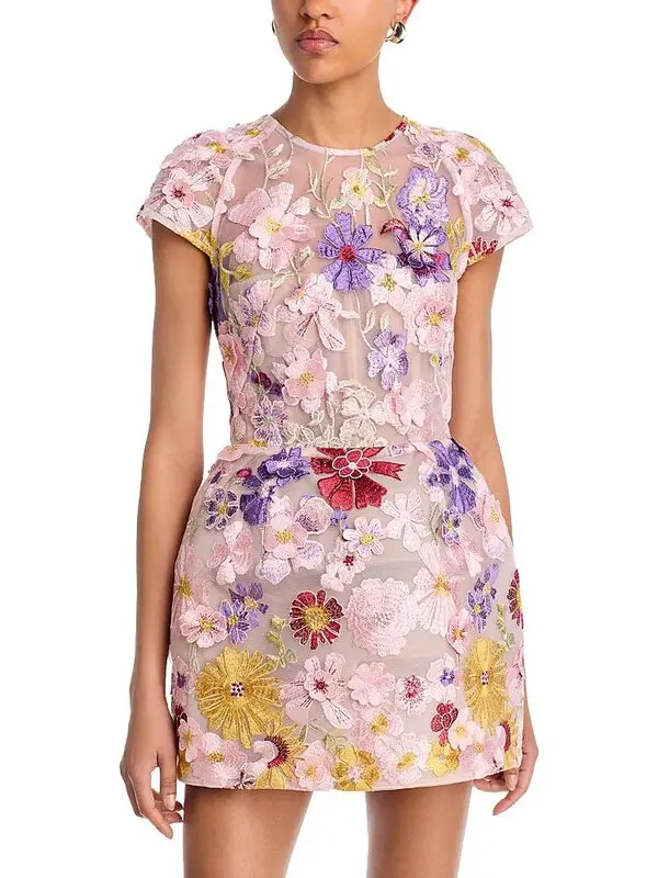 BRONX AND BRONCO Jasmine Cap Sleeve Mini Dress - Multi