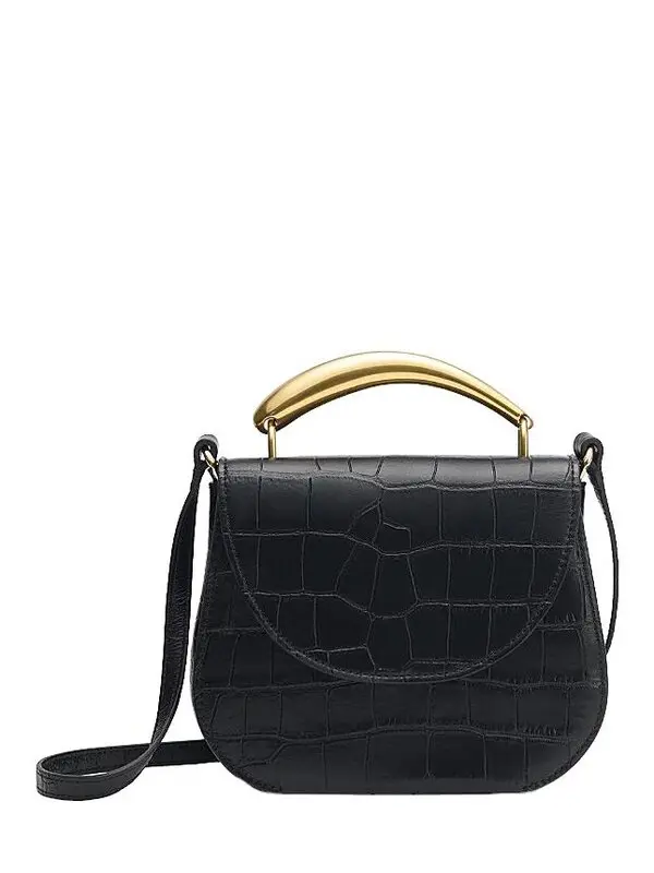 Cuyana Nova Bag - Black - Croc