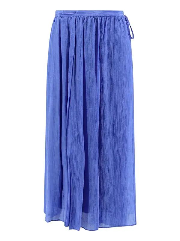 Polo Ralph Lauren Wrap Lyocell Skirt - Blue
