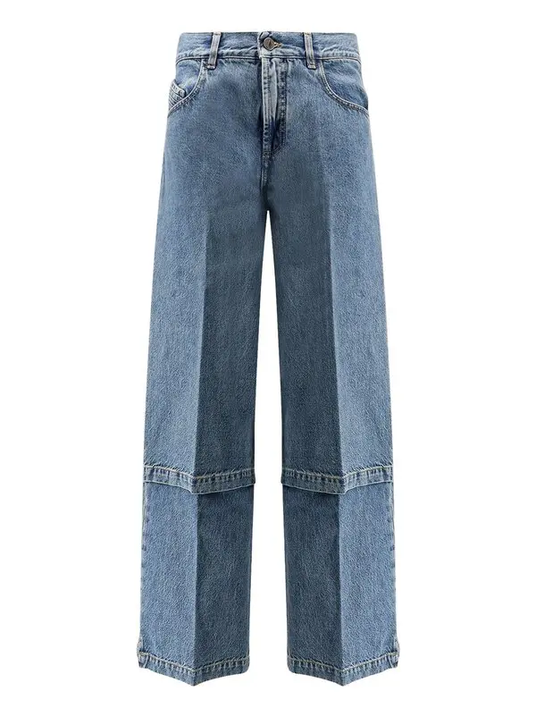 Attico Paneled Denim Jeans - Blue