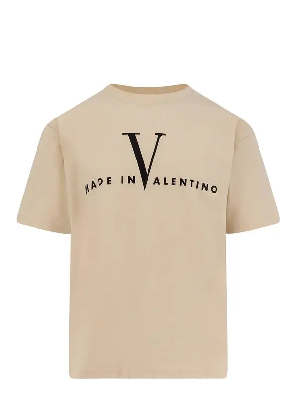 Valentino Garavani Cotton Tshirt - Beige