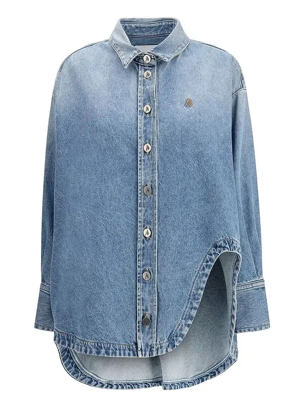 Attico Oversize Denim Shirt - Blue
