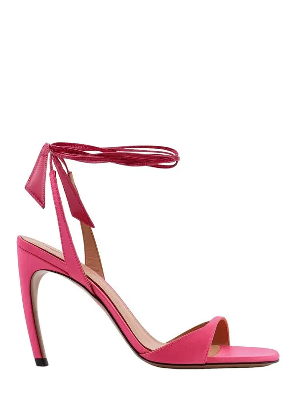 Attico Ora Satin Sandals - Pink
