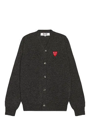 Play Comme Des Garcon Wool Cardigan - Grey