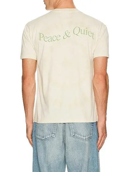 MUSEUM OF PEACE & QUIET Wordmark Tye Dye T-shirt - Bone