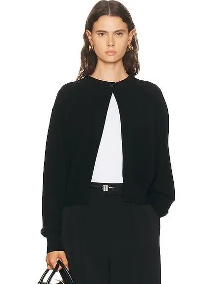 HOUSE OF DAGMAR Single Button Cardigan - Black