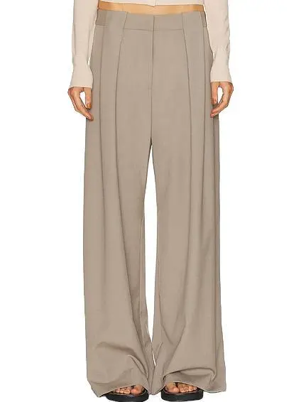 ST. AGNI Pleat Loop Pant - Mousse