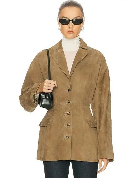 EAVES Salta Suede Jacket - Olive