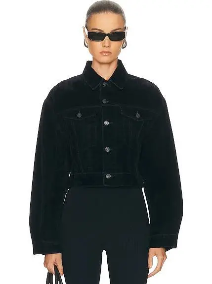 AGOLDE Radley Velvet Jacket - Ocean