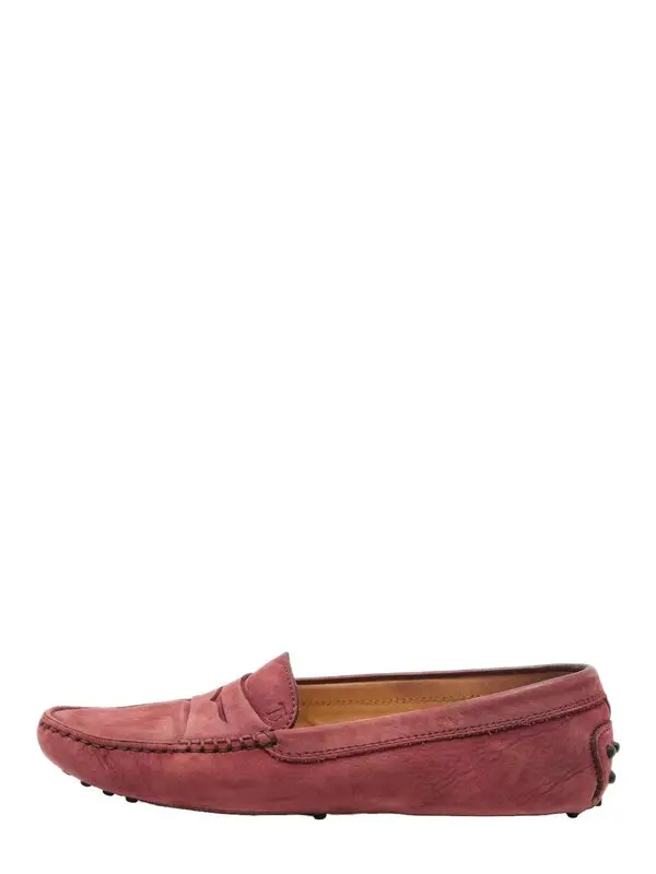 TOD'S Nubuck Loafers - Red