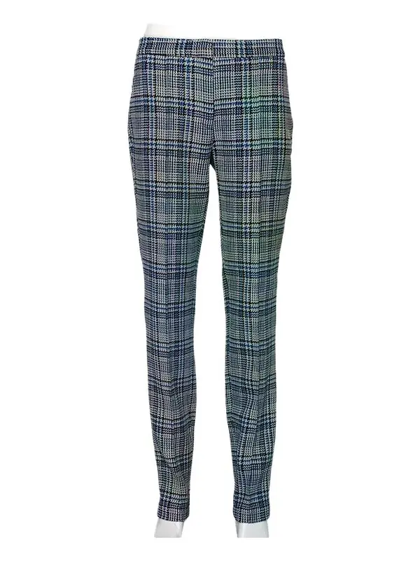 Off-White Patterned Knit Trousers - Blue