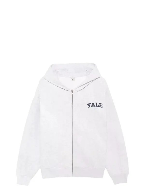 SPORTY & RICH Hooded Zip-up - Grey