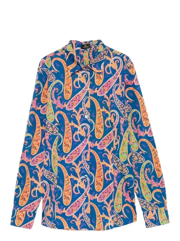 Etro Paisley-pattern Shirt - Blue