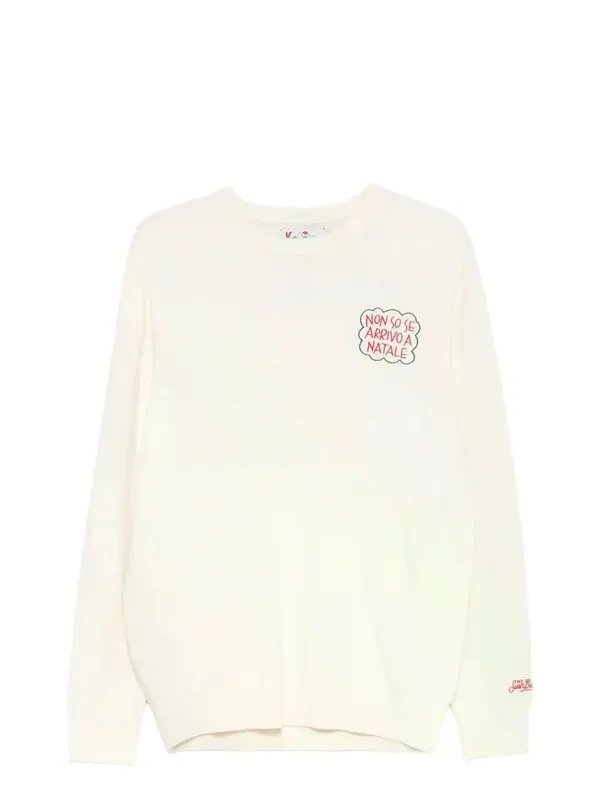 MC2 SAINT BARTH Graphic Print Long-sleeve Top - Neutrals