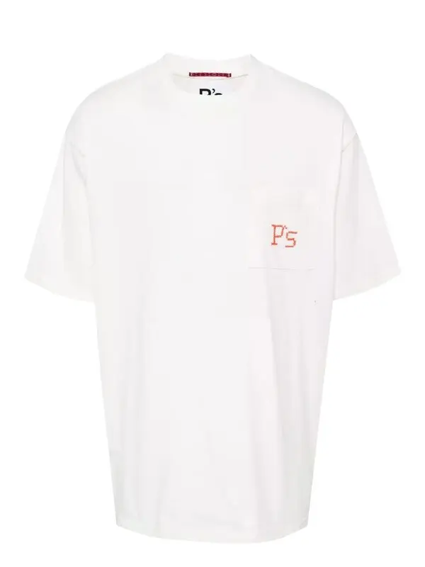 President's Logo-embroidered Cotton T-shirt - Neutrals