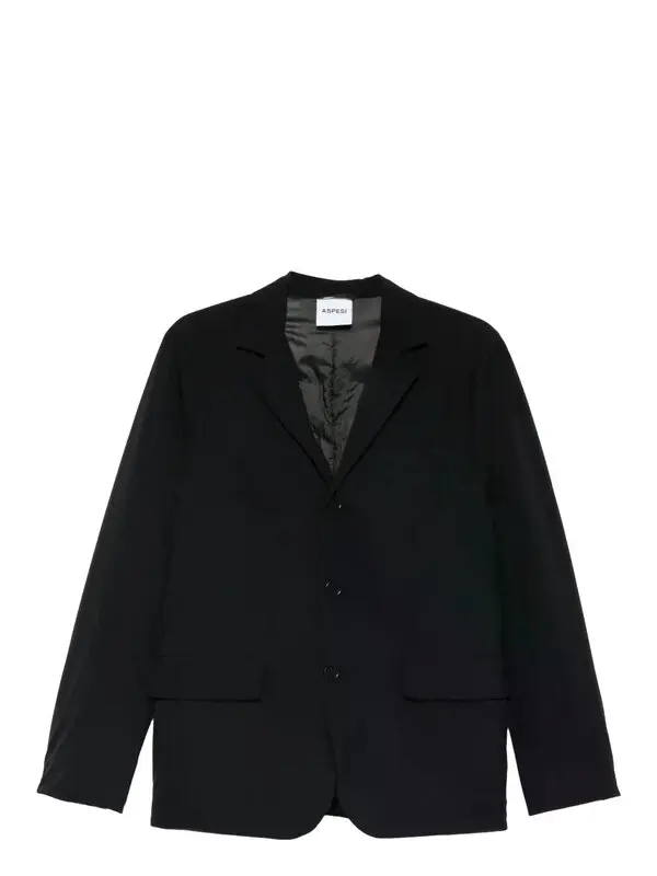 Aspesi Notched Jacket - Black