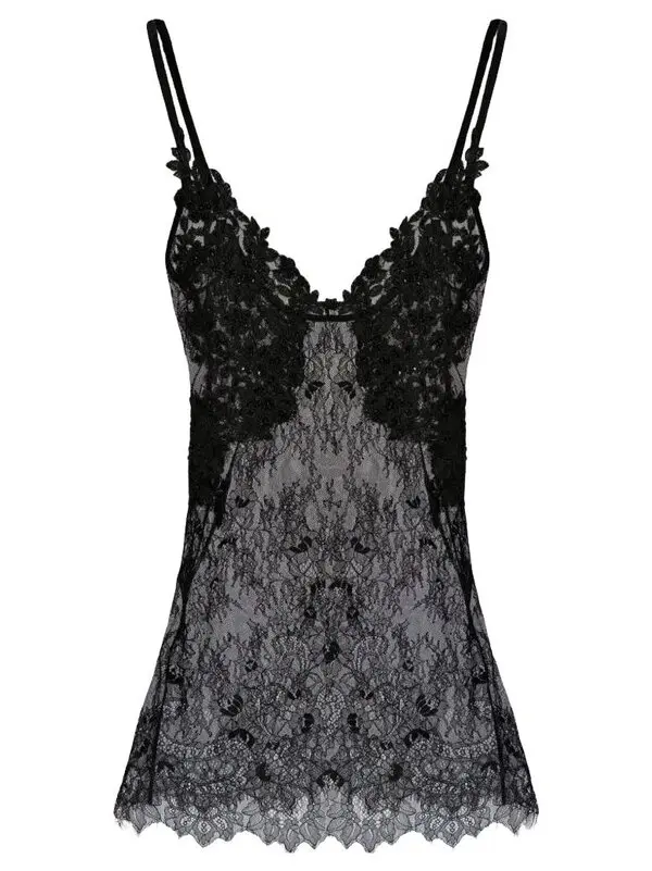 Alchemy Fashions Floral-lace Mini Dress - Black