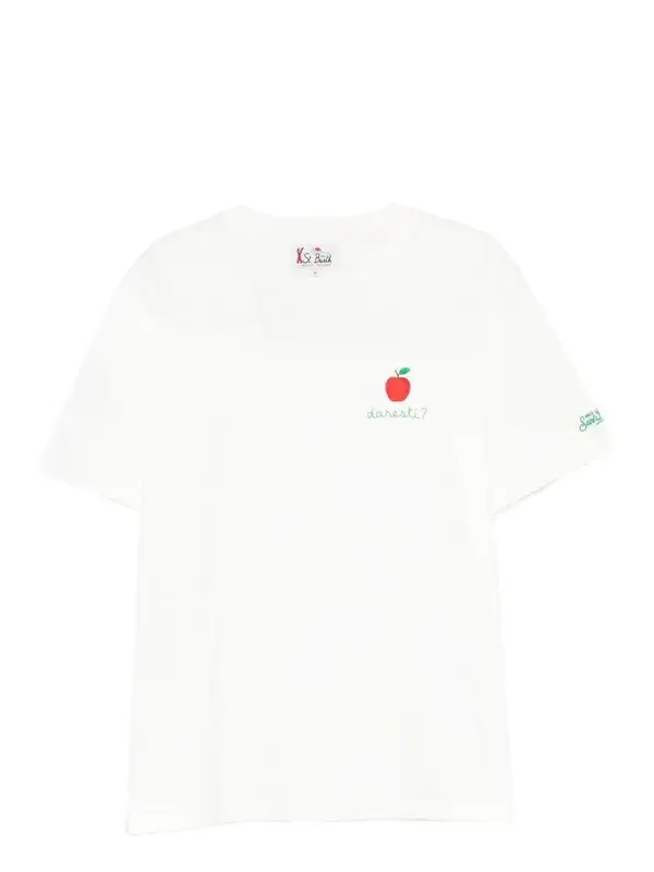 MC2 SAINT BARTH Embroidered T-shirt - White