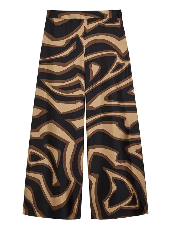 Emilio Pucci Labirinto Printed Silk-twill Trousers - Black