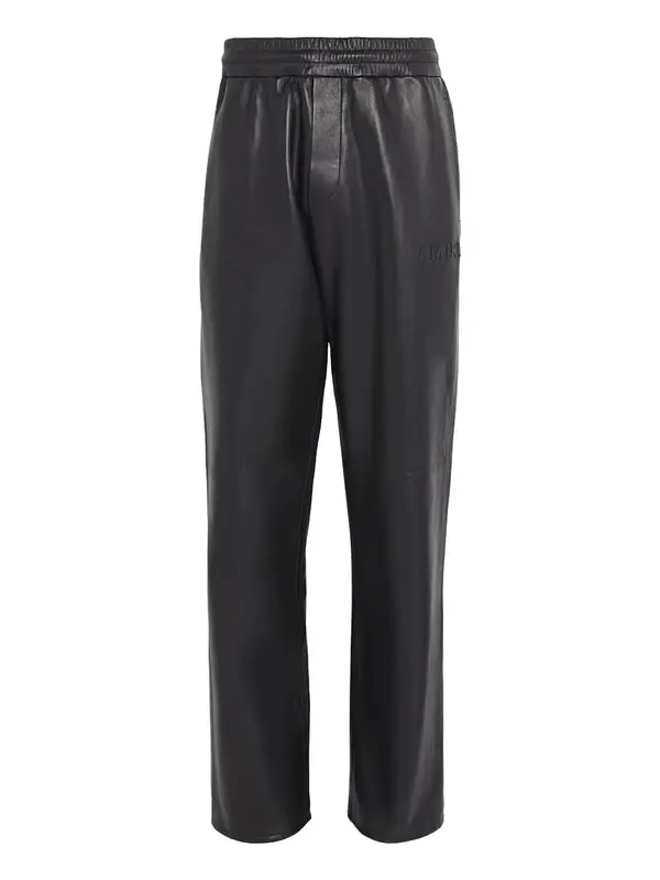 Amiri Leather Track Sweatpants - Black