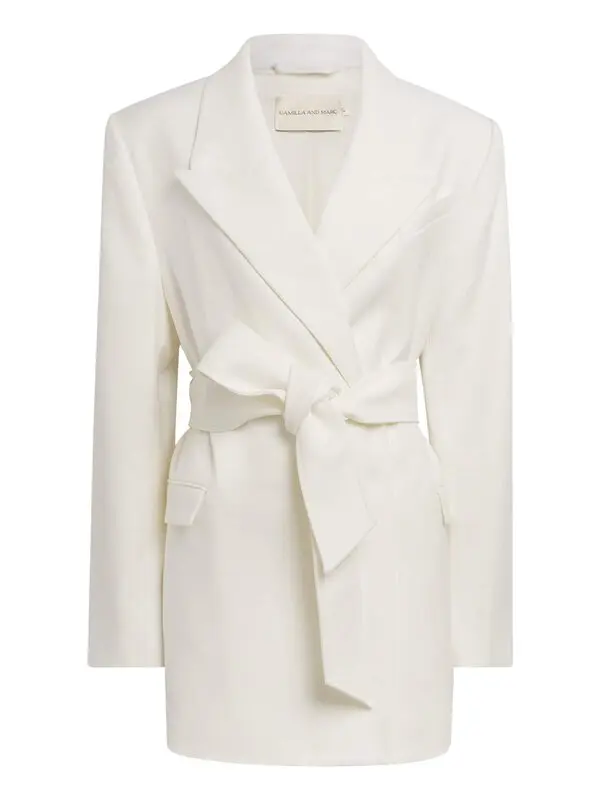 Camilla And Marc Satin Alabata Blazer - Ivory
