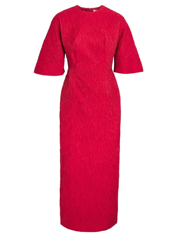 ROKSANDA Cloqué Farah Midi Dress - Red