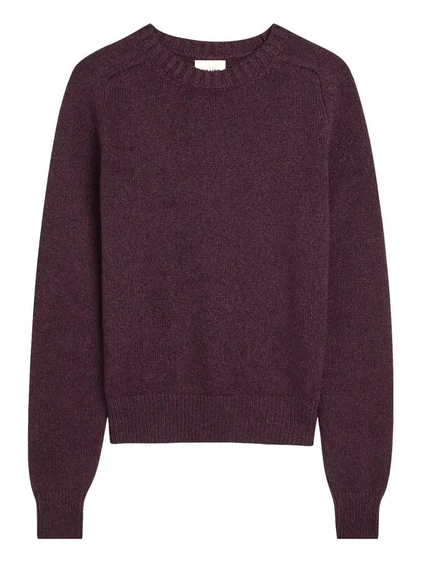 Khaite Nera Melange Cashmere Jumper - Purple Dark