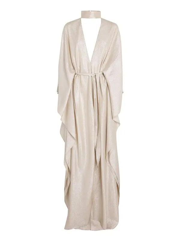 TALLER MARMO Metallic Ooo Kaftan Maxi Dress - Gold
