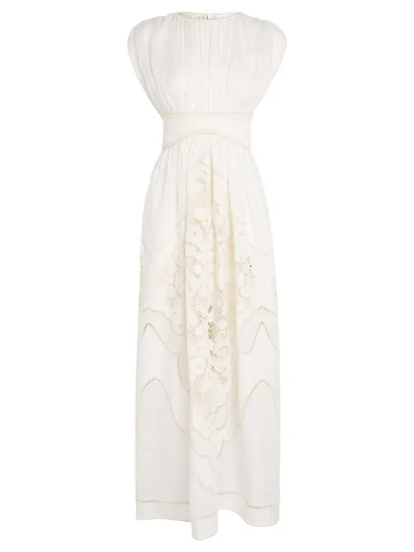 Zimmermann Linen Maxi Dress - Ivory