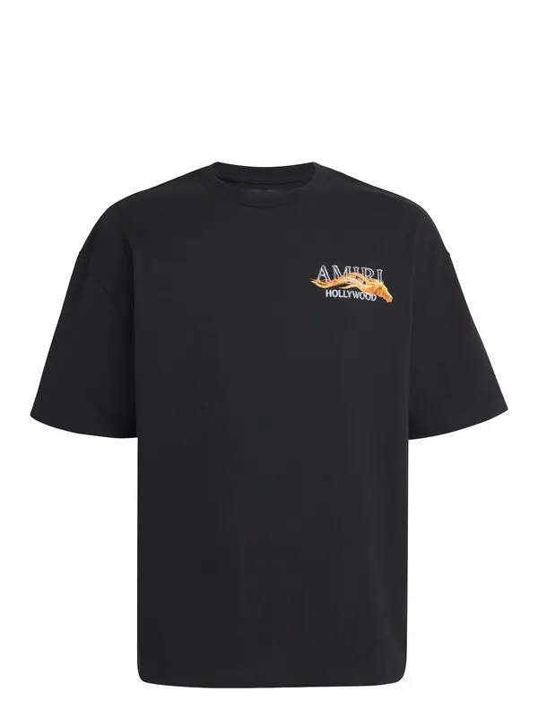 Amiri Cotton Hollywood Horse T-shirt - Black