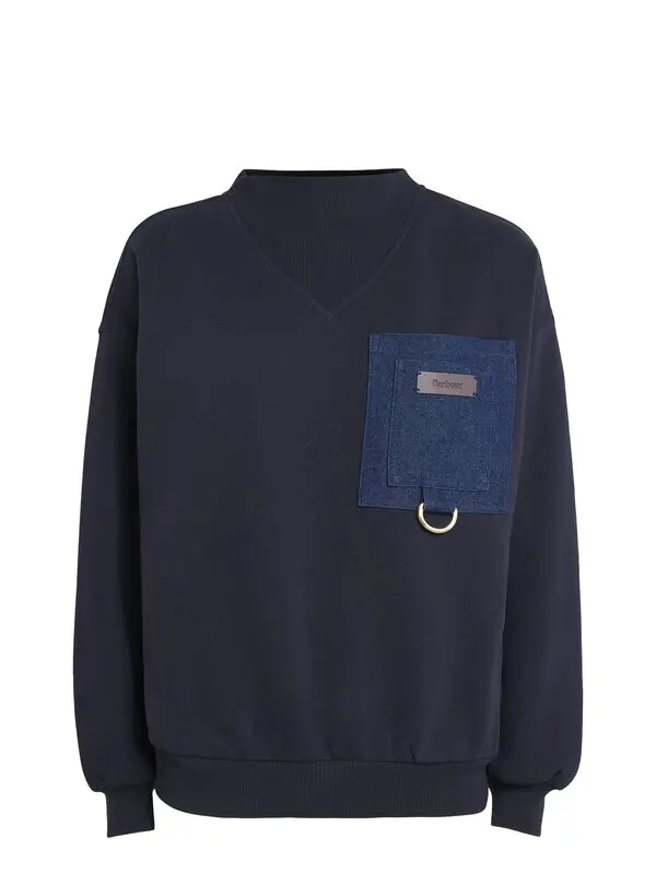 Barbour Cotton-blend Saima Sweatshirt - Navy