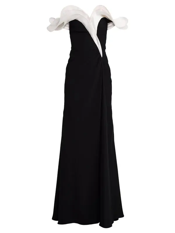 GAURAV GUPTA Ruffle-detail Interlude Gown - Black