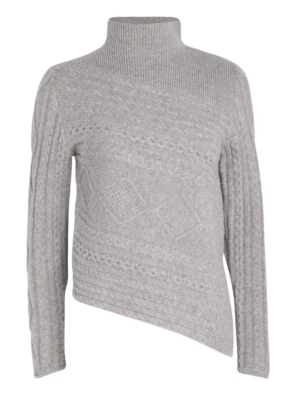 Staud Wool-blend Rollneck Sweater - Grey