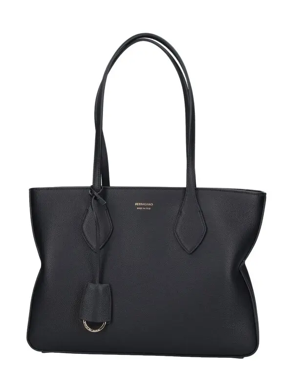 FERRAGAMO Small 'star' Tote Bag - Black