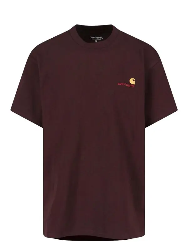Carhartt Work In Progress American Script' T-shirt - Brown