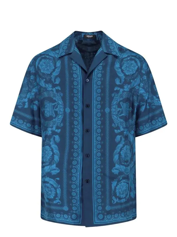 Versace Barocco' Shirt - Blue